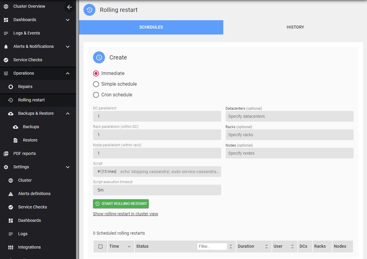 Rolling Restarts - docs